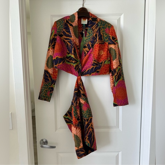 FARM Rio | Jackets & Coats | Farm Rio Black Vintage Garden Cut Out ...